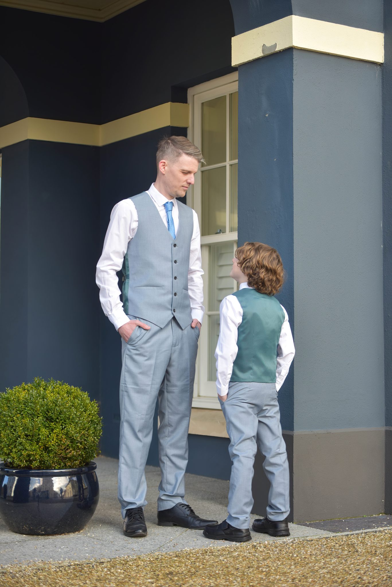 Mens Three Piece Light Grey Suit Milano Mayfair - Occasionwear for Kids