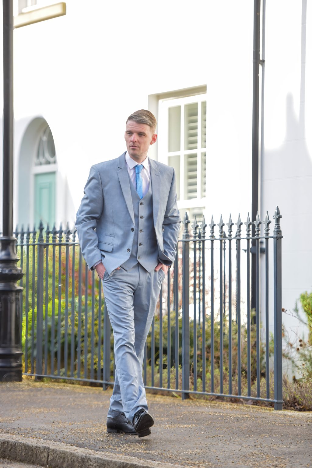 Mens Three Piece Light Grey Suit Milano Mayfair - Occasionwear for Kids