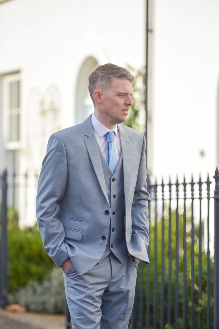 Mens Three Piece Light Grey Suit Milano Mayfair - Occasionwear for Kids